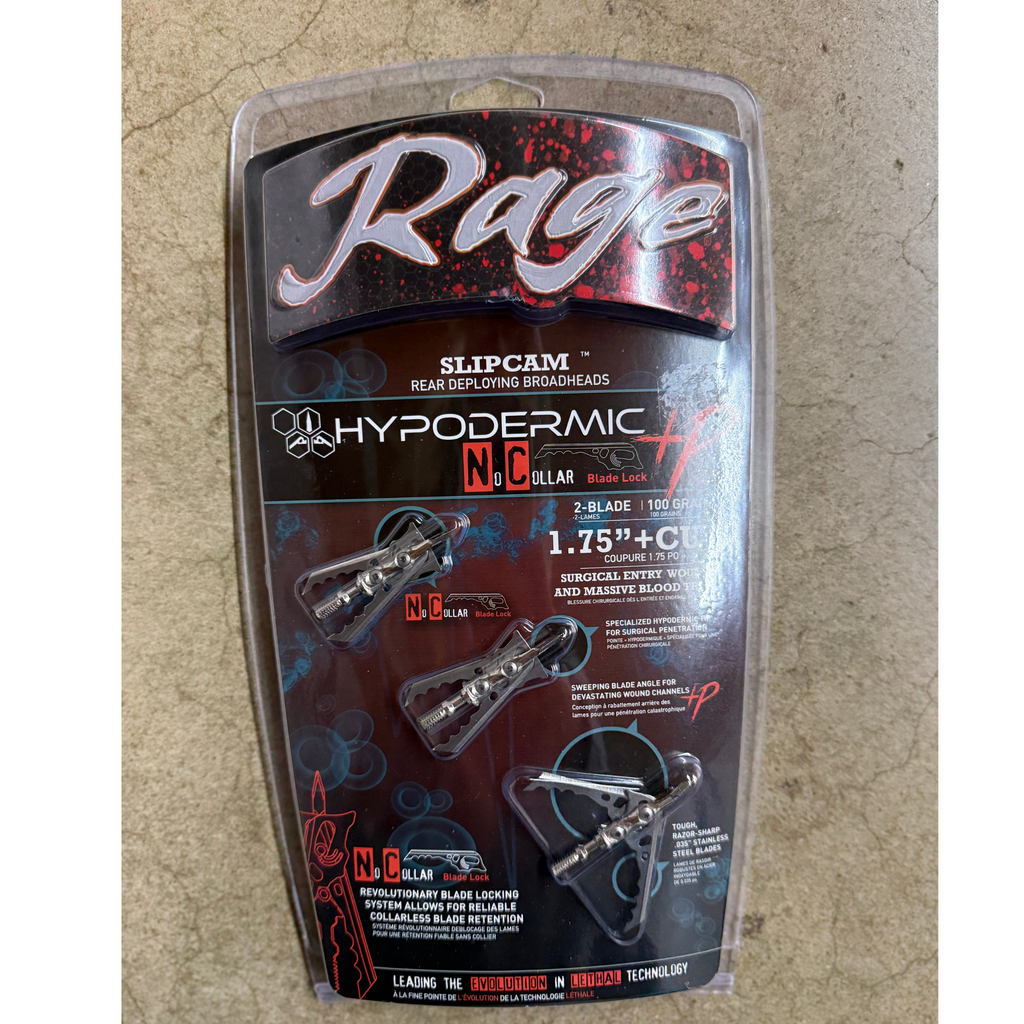 RAGE HYPODERMIC N/C 2 BLADE 100 GR – Barefoot Archery
